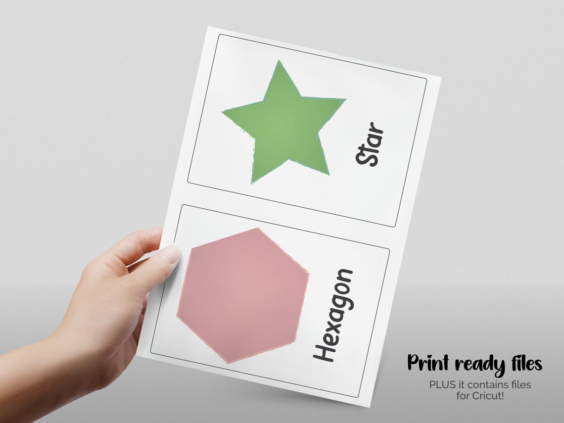 Shapes Flashcards in Different Sizes and Colors, Shapes Poster Included ...