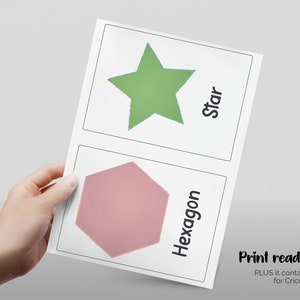 Shapes Flashcards in Different Sizes and Colors, Shapes Poster Included ...