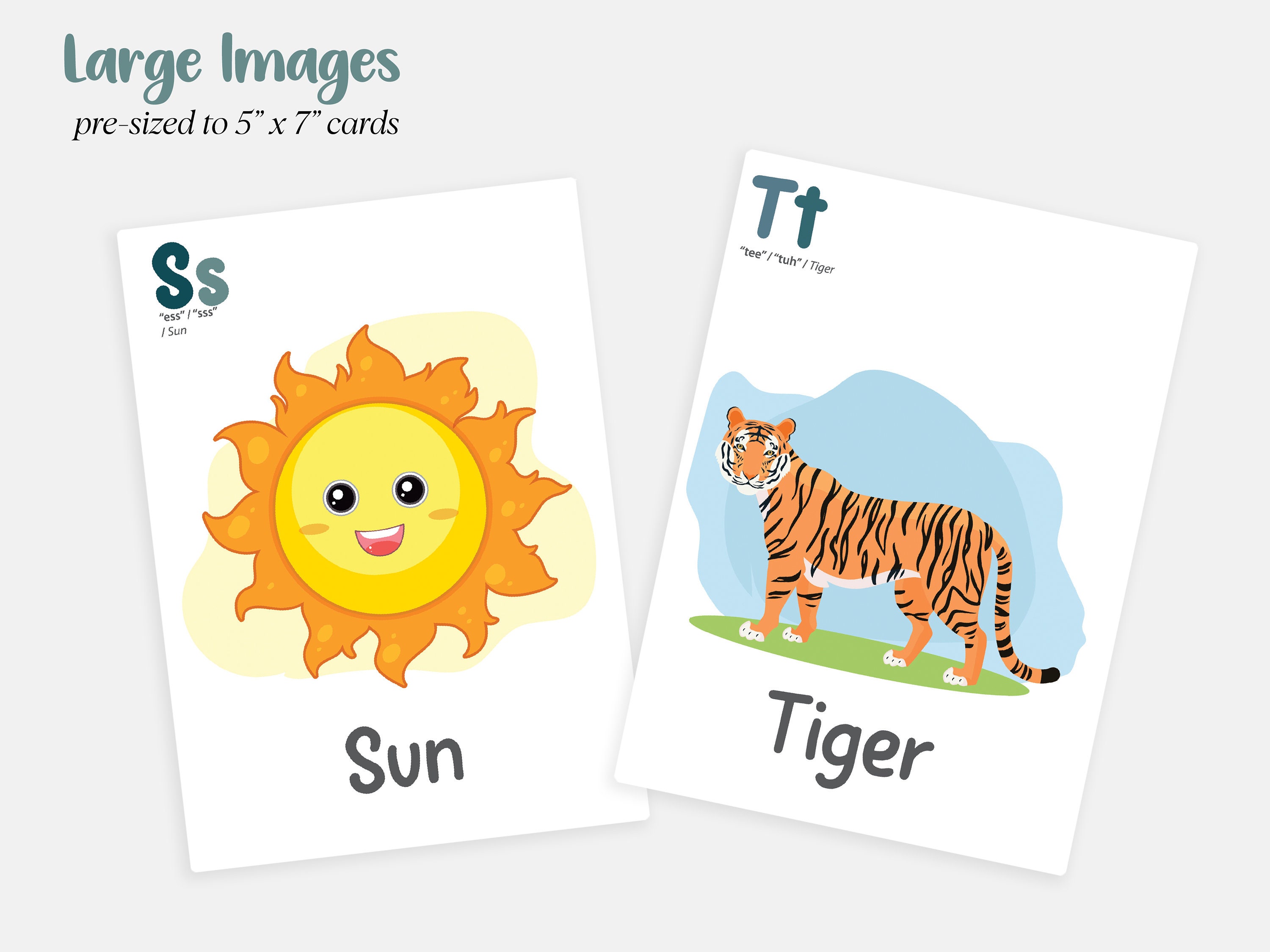 Alphabet Flashcards, Green Alphabet Poster, Montessori Materials, ABC ...