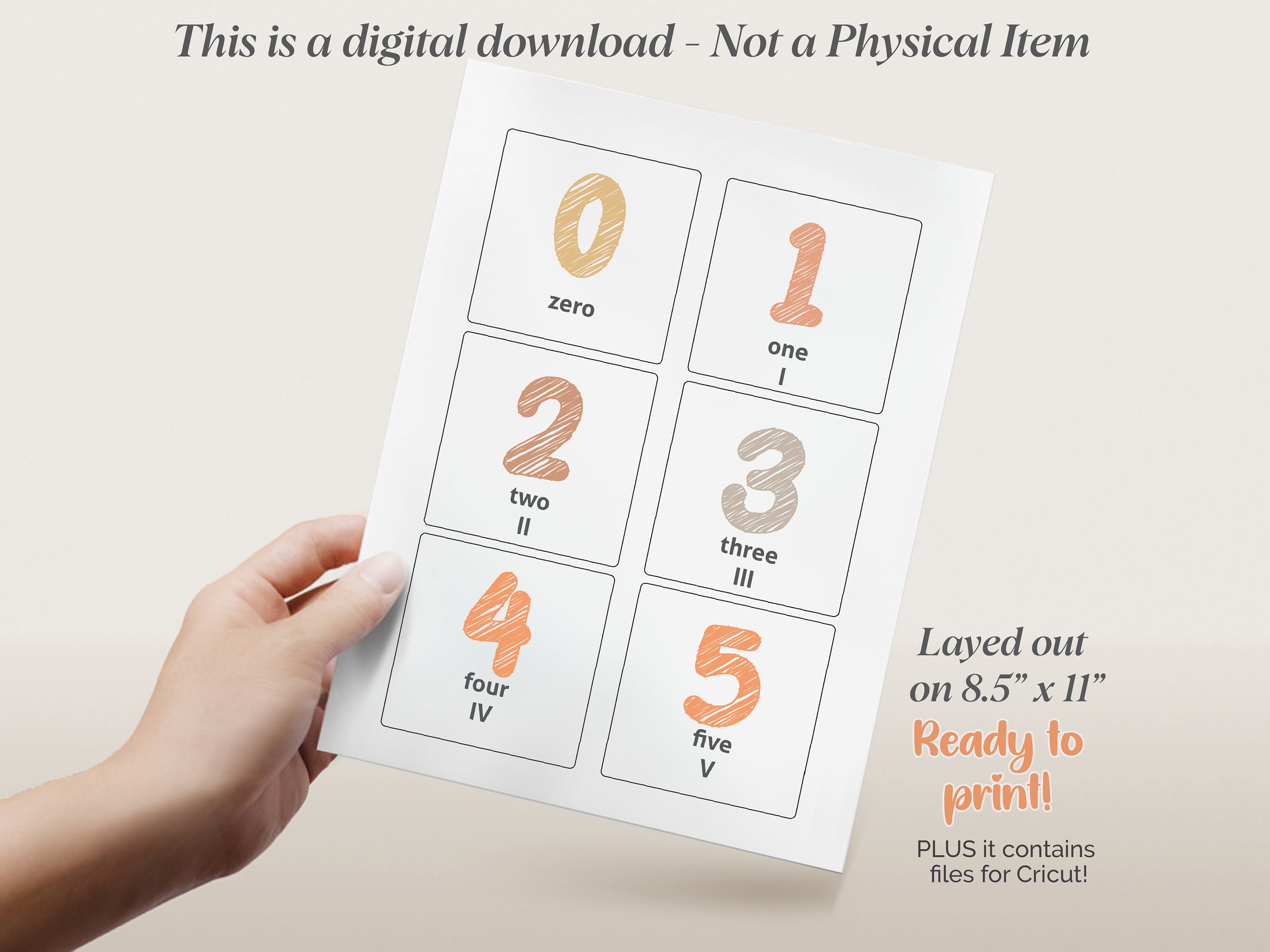 Numbers, Currency and Symbol Flashcards, Numbers Poster, Bohemian Color ...