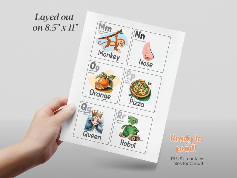 Alphabet Flashcards, Alphabet Chart, Grey Alphabet Poster, Montessori ...