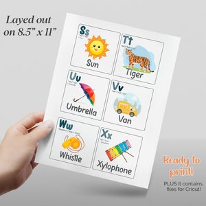 Alphabet Flashcards, Green Alphabet Poster, Montessori Materials, ABC ...