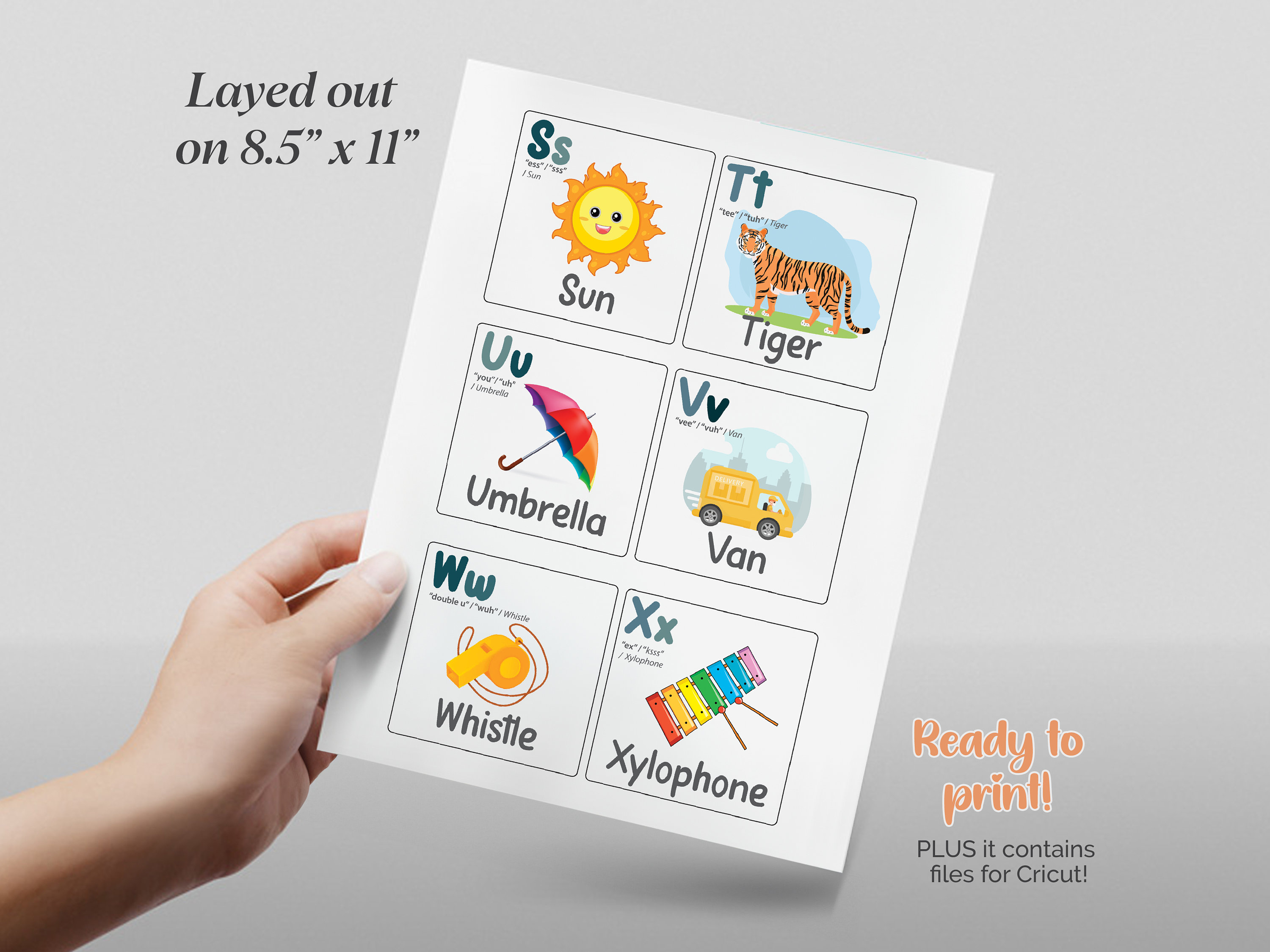 Alphabet Flashcards, Green Alphabet Poster, Montessori Materials, ABC ...