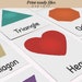 Shapes Flashcards in Different Sizes and Colors, Shapes Poster Included ...