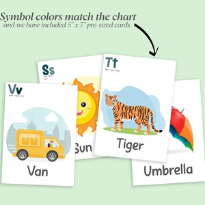 Alphabet Flashcards, Green Alphabet Poster, Montessori Materials, ABC ...