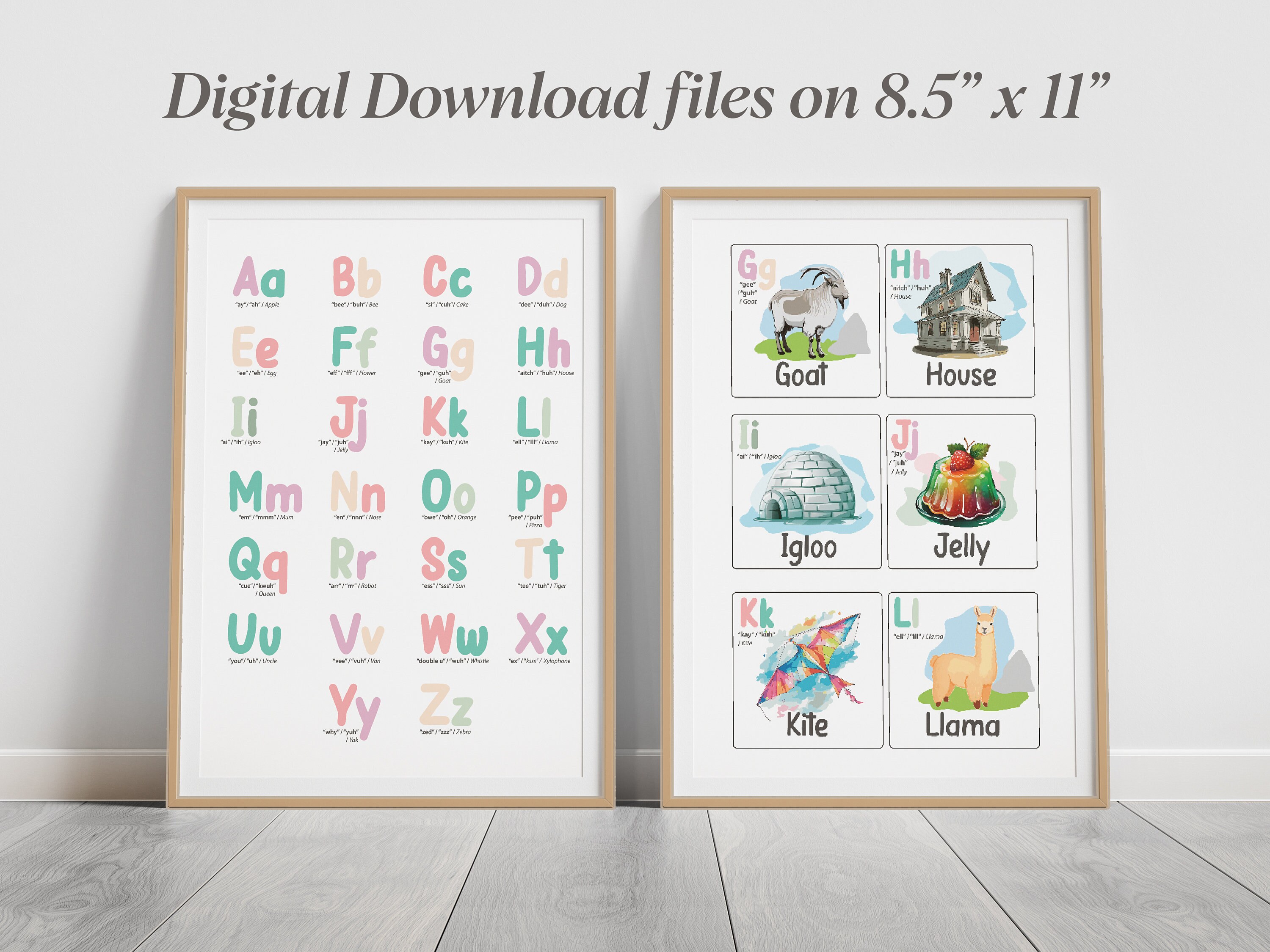 Alphabet Flashcards, Alphabet Poster, Montessori Materials, ABC Chart ...