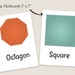 Shapes Flashcards in Different Sizes and Colors, Shapes Poster Included ...