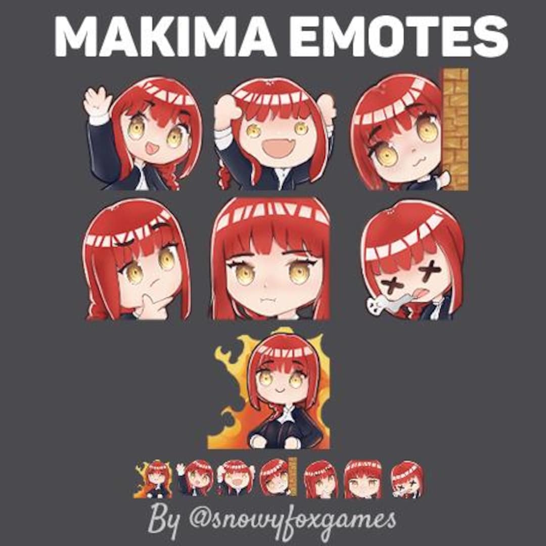 Makima Chainsaw Man Emotes 7 Pack for Twitch/youtube/discord - Etsy