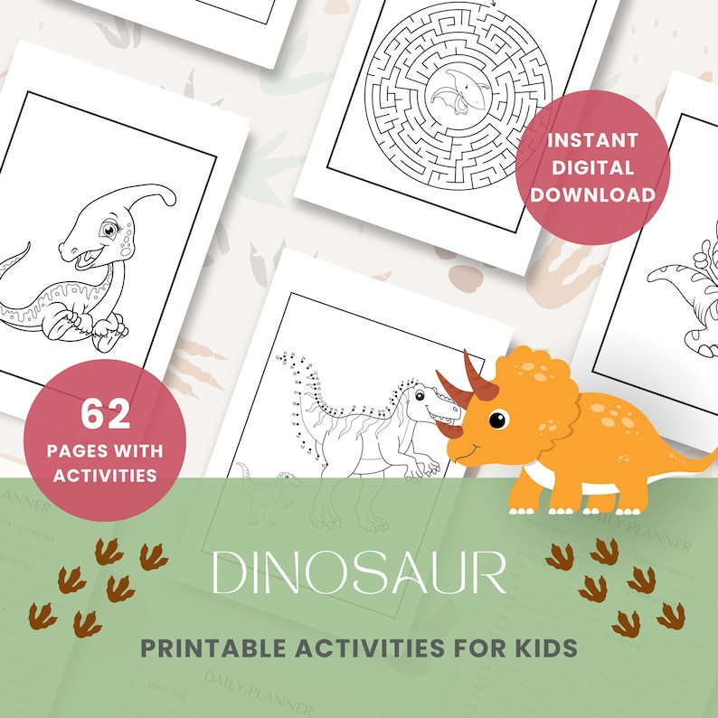 Dinosaur Coloring Pages for Kids Toddlers | 62 Cute Coloring Sheets ...