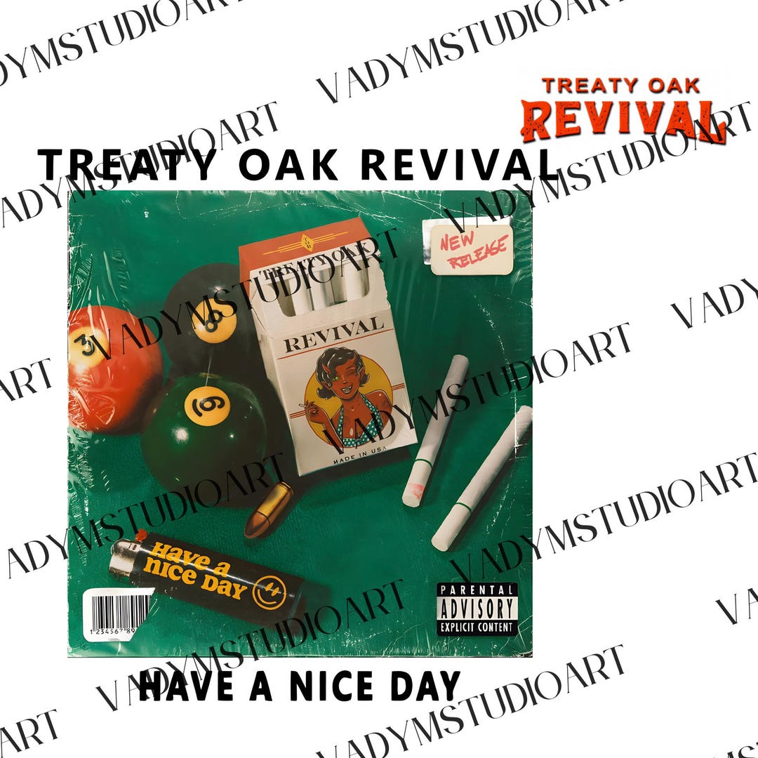 Treaty Oak Revival PNG, Unique Album Cover Digital With Pool Balls And ...