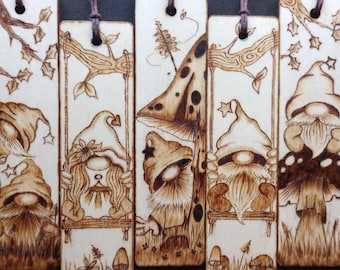 Artisan Wood Burned Bookmarks You Choose - Etsy