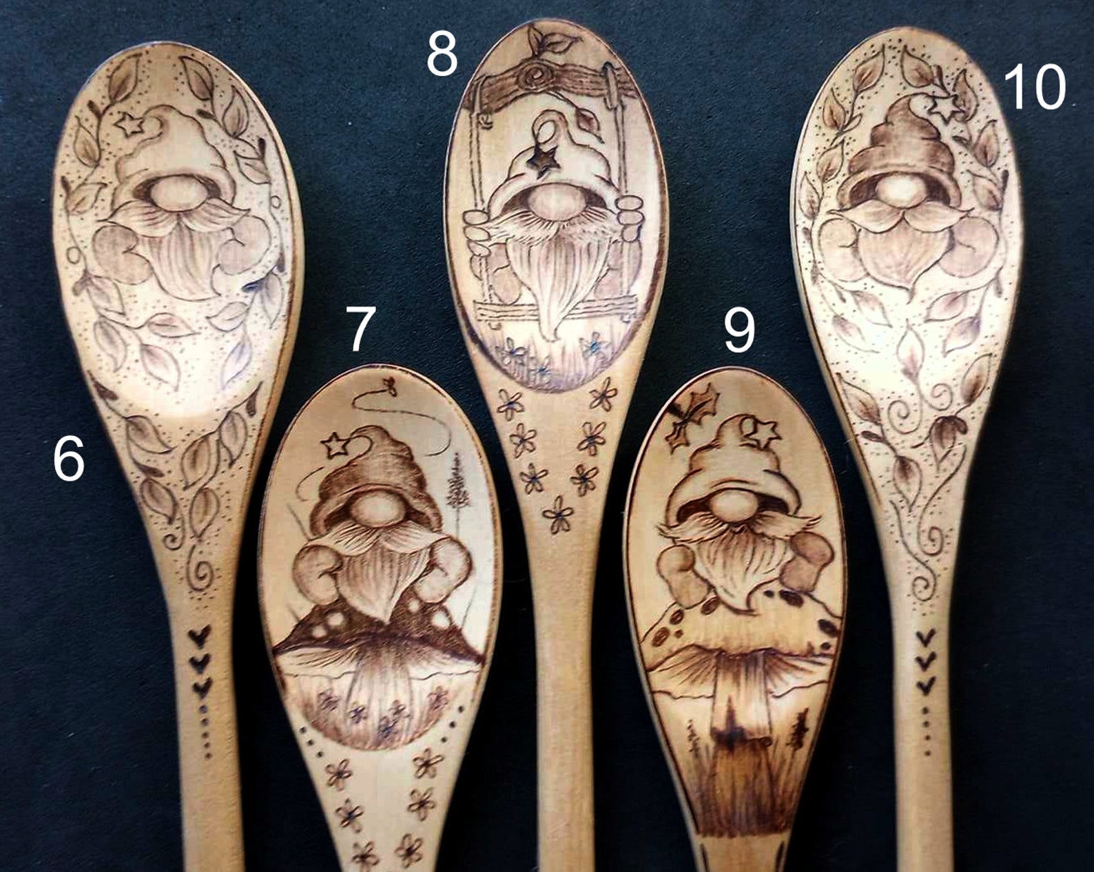 Food Safe Artisan Gnome Kitchen Spoons 12 in You Choose - Etsy