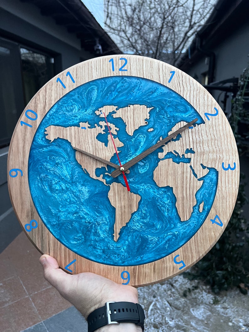 World Clock Epoxy Resin - Etsy