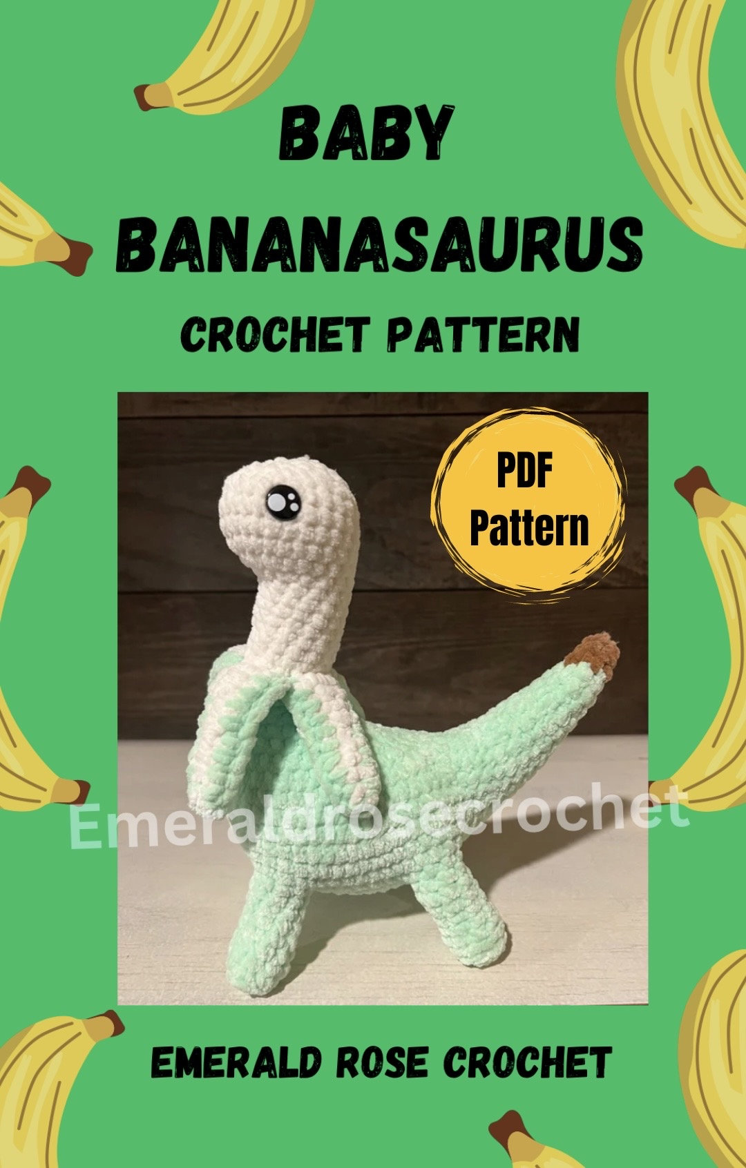 NO SEW Baby Bananasaurus Crochet Pattern - Etsy Australia