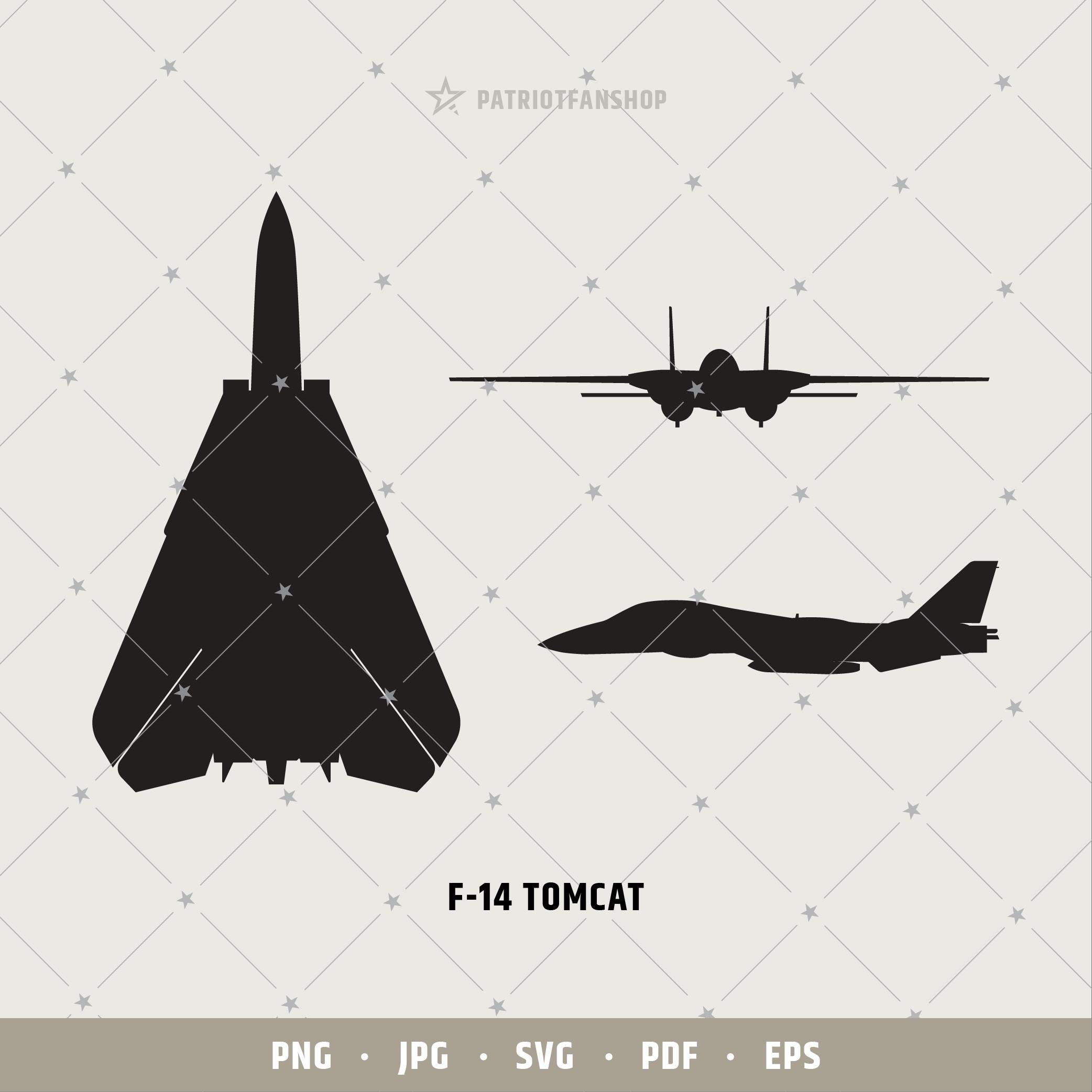 F-14 Tomcat SVG Bundle: Fighter Plane Silhouette (digital Download ...
