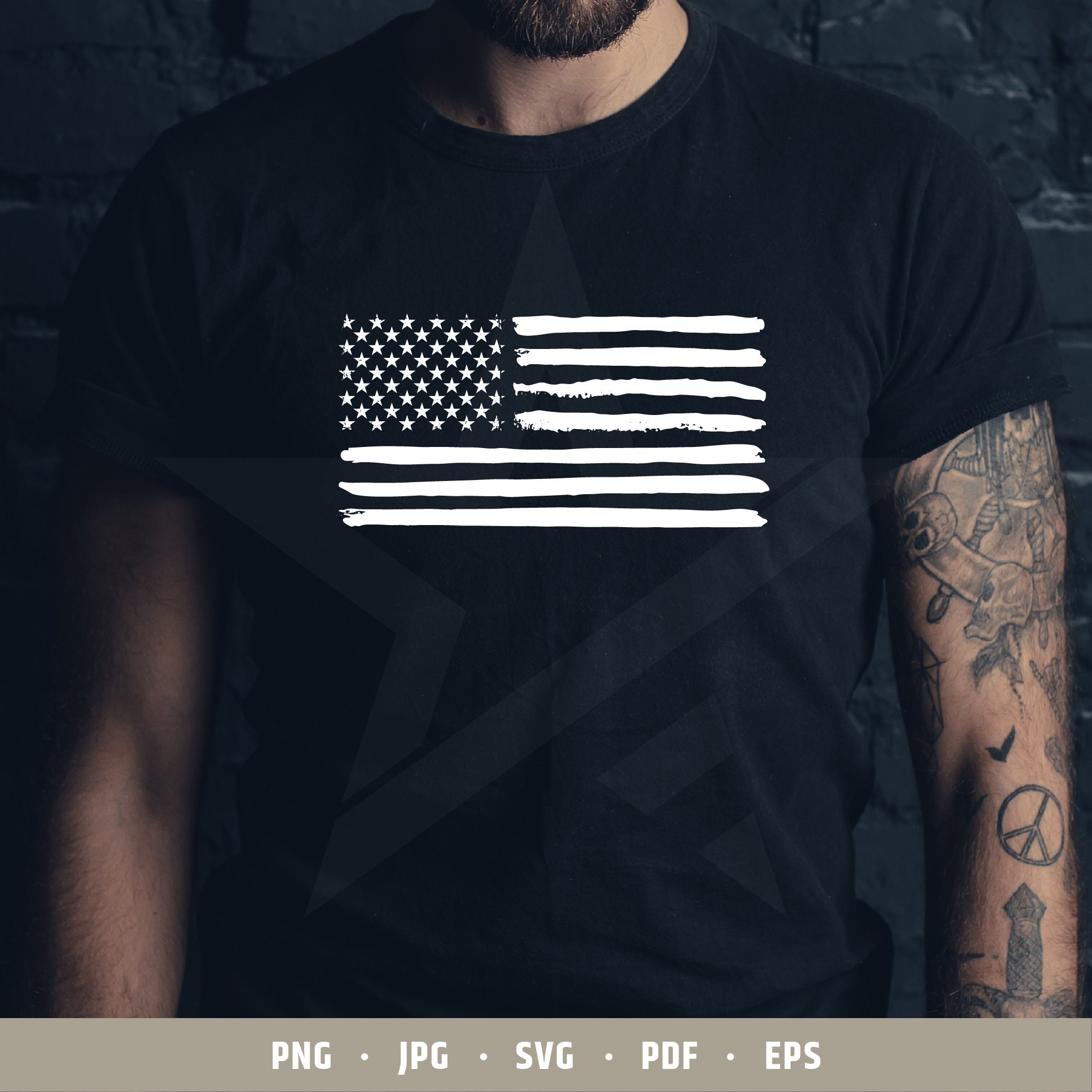 US Rough Flag Svg | American Distressed Flag Png | Sublimation Design ...