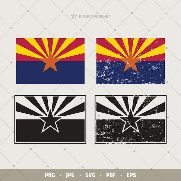 Arizona State Flag Svg - Etsy