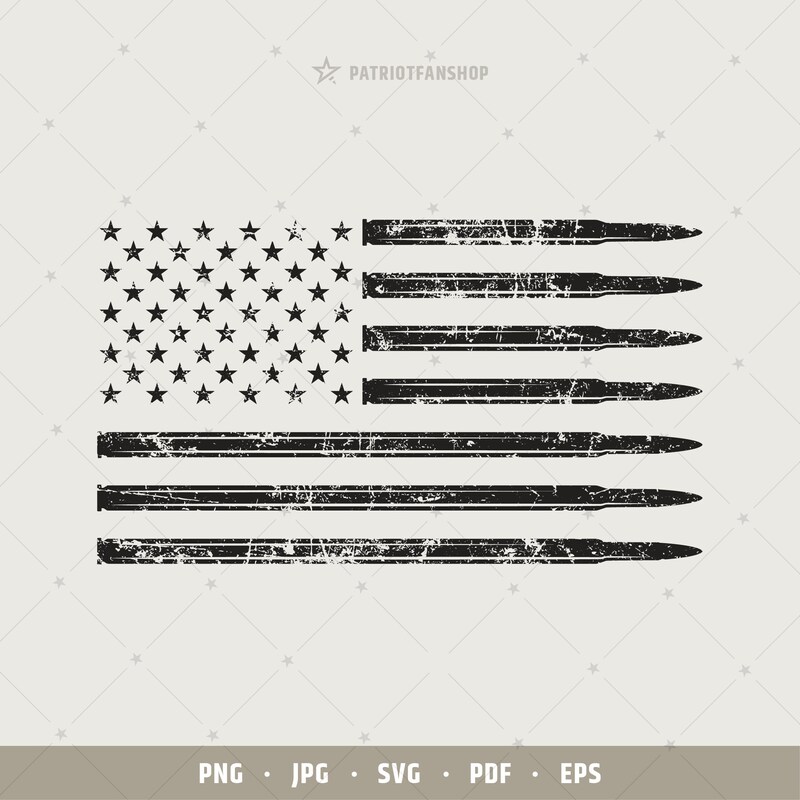 Bullet American Flag - Etsy