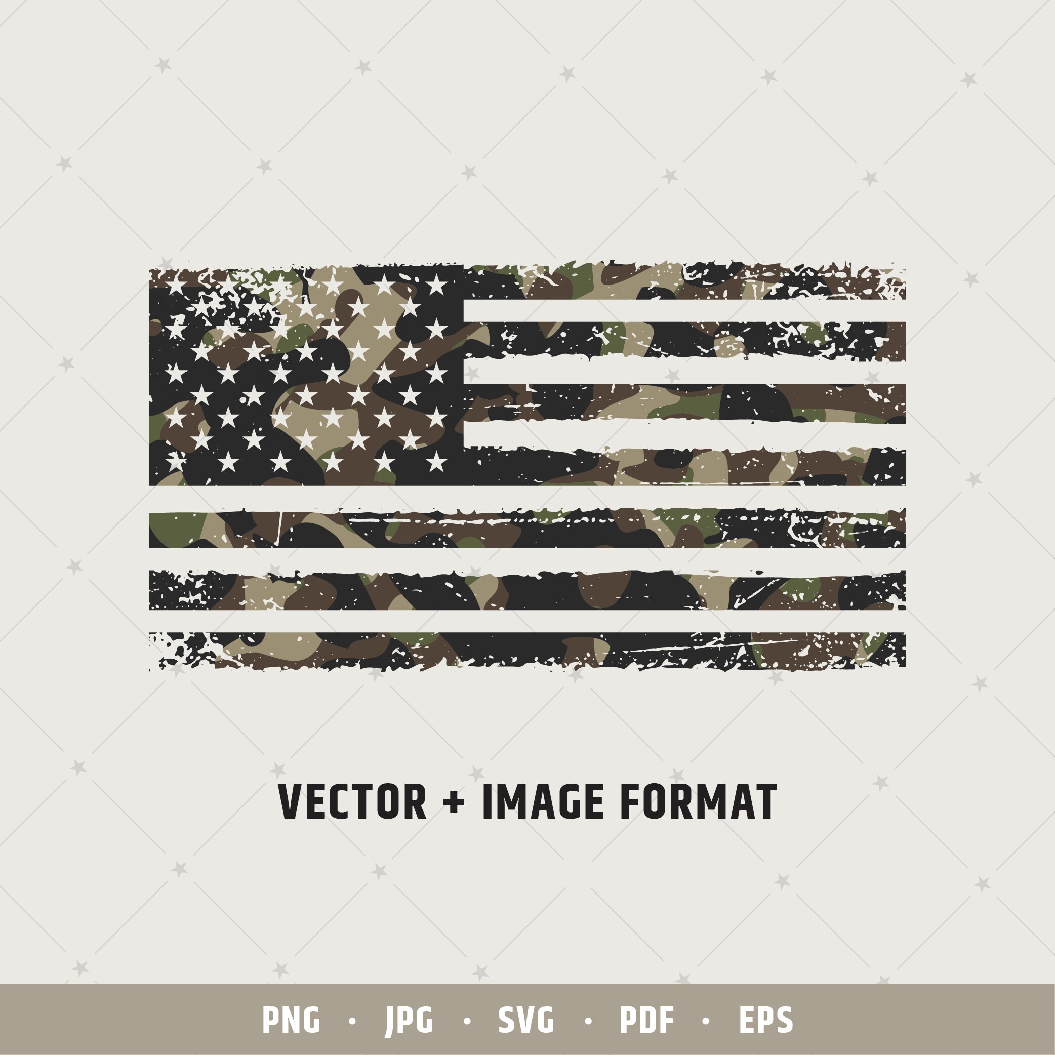 110 Dark Camo US Flag Vector Image Camouflage Distressed Flag Veteran ...
