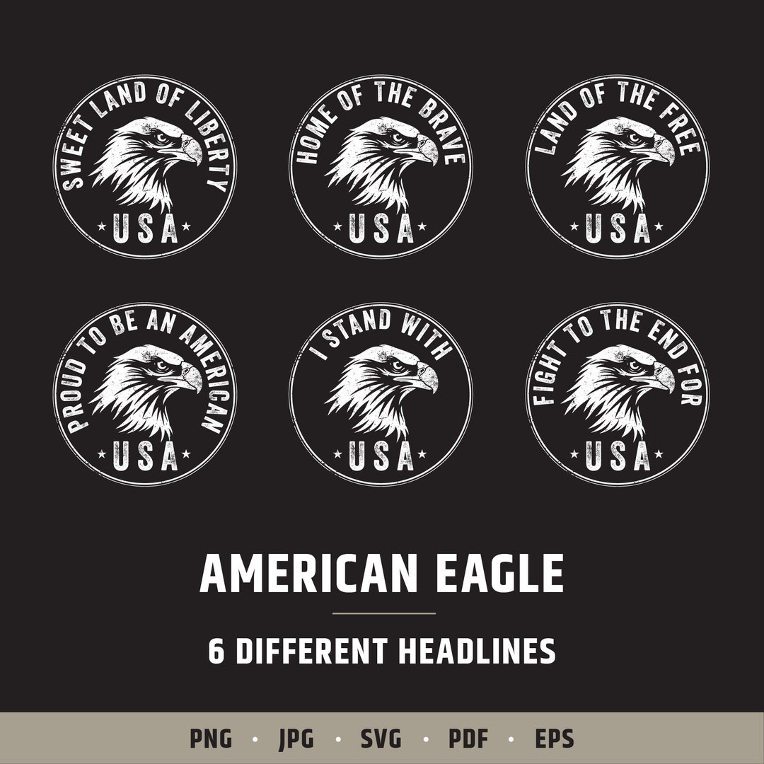 American Eagle SVG: Patriotic Clipart, 4th of July Design (digital ...