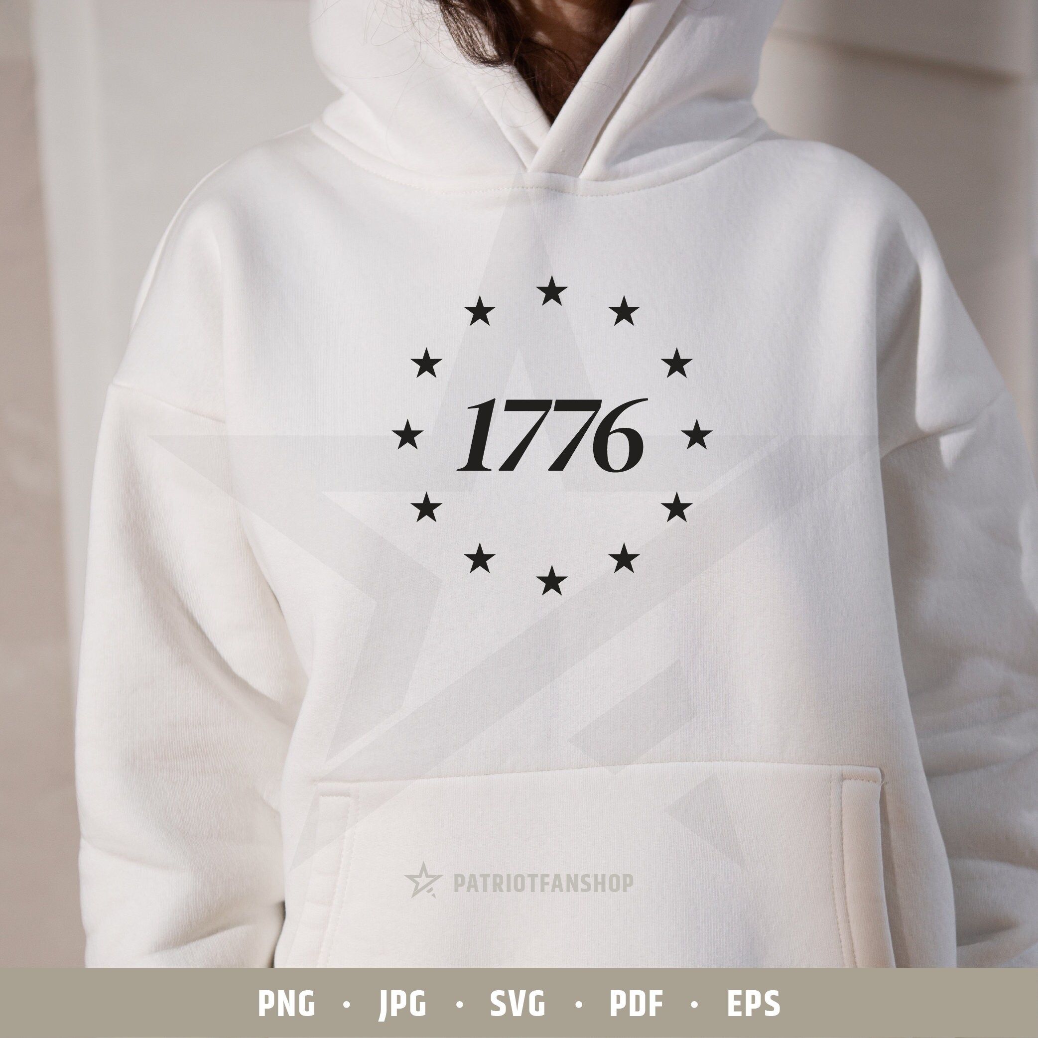 1776 Stars Circle Svg | Rough 1776 | Grunge 4th of July Decal ...