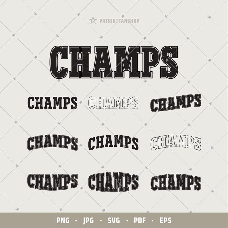 Champs Varsity SVG, Champs Png, Champions Varsity Outline Svg, Varsity ...