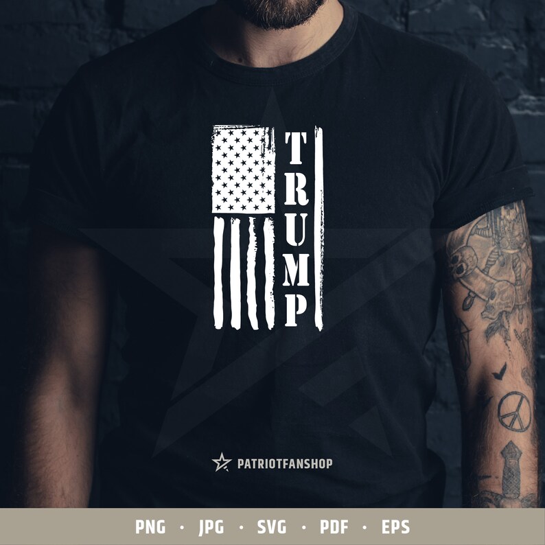 171 Trump Vertical Flag Svg Trump Png American Distressed Flag Png ...