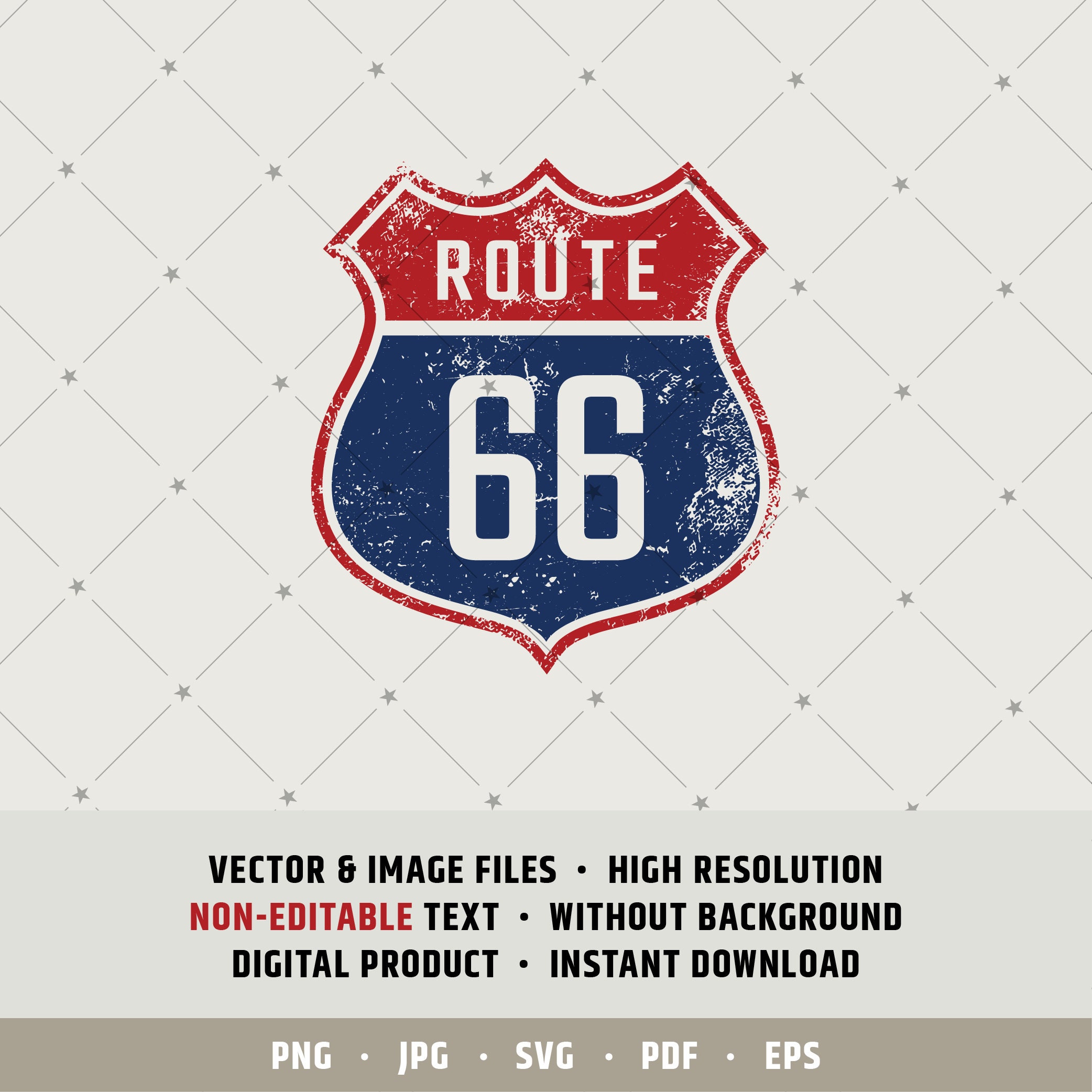 Route 66 Sign SVG, Highway 66 Clipart, US Route Instant Download, Route ...