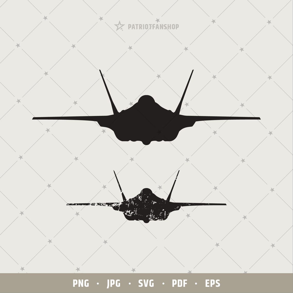 F-35 Lightning Jet Fighter Front View SVG, F35 Military Aircraft ...