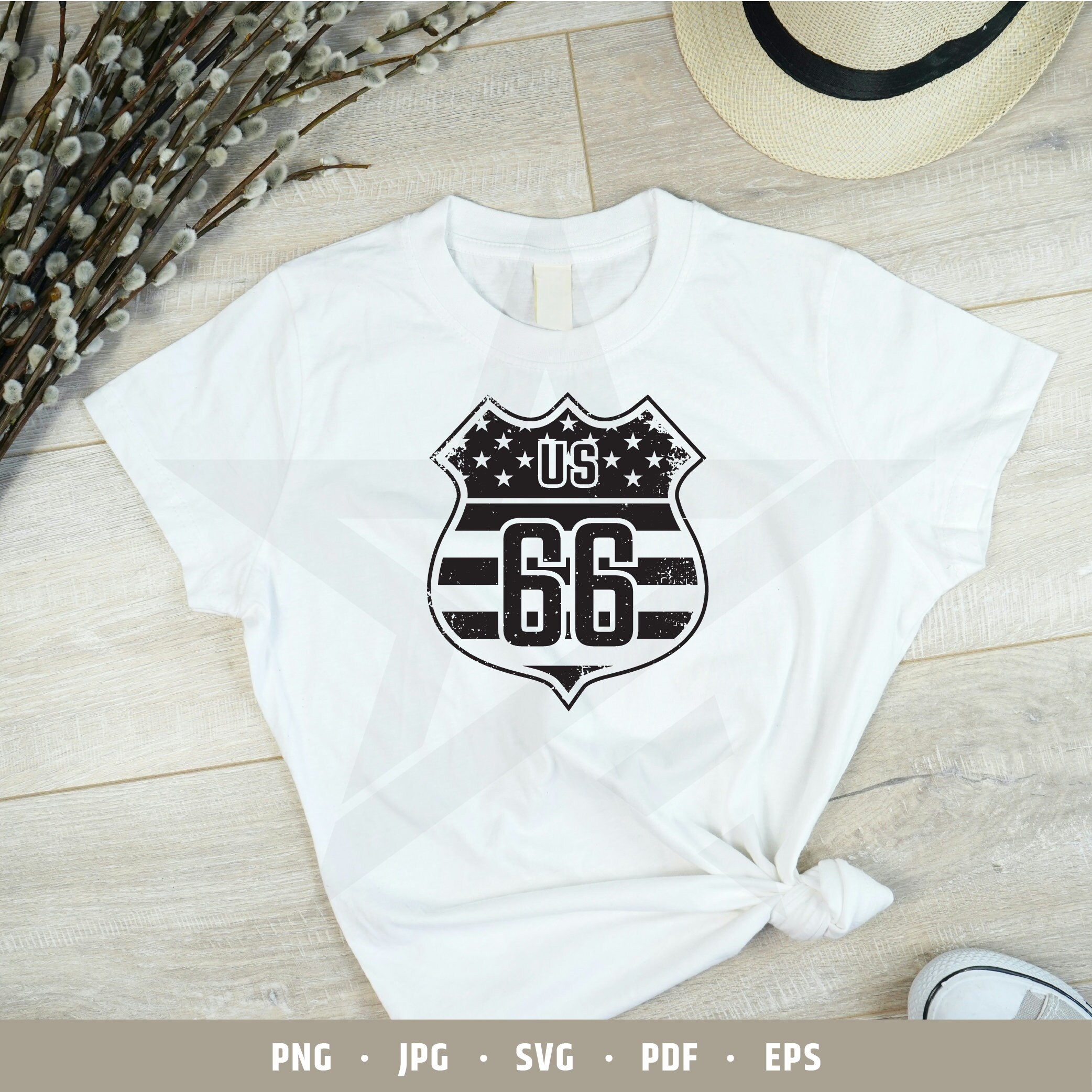 Route 66 Sign Pack SVG | Highway 66 Clipart | Vector Illustration | US ...
