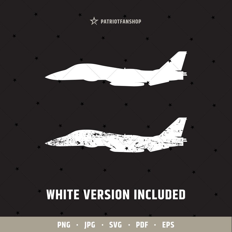 F14 Tomcat Front View Silhouette SVG, F-14 USAF Fighter Plane, F14 ...