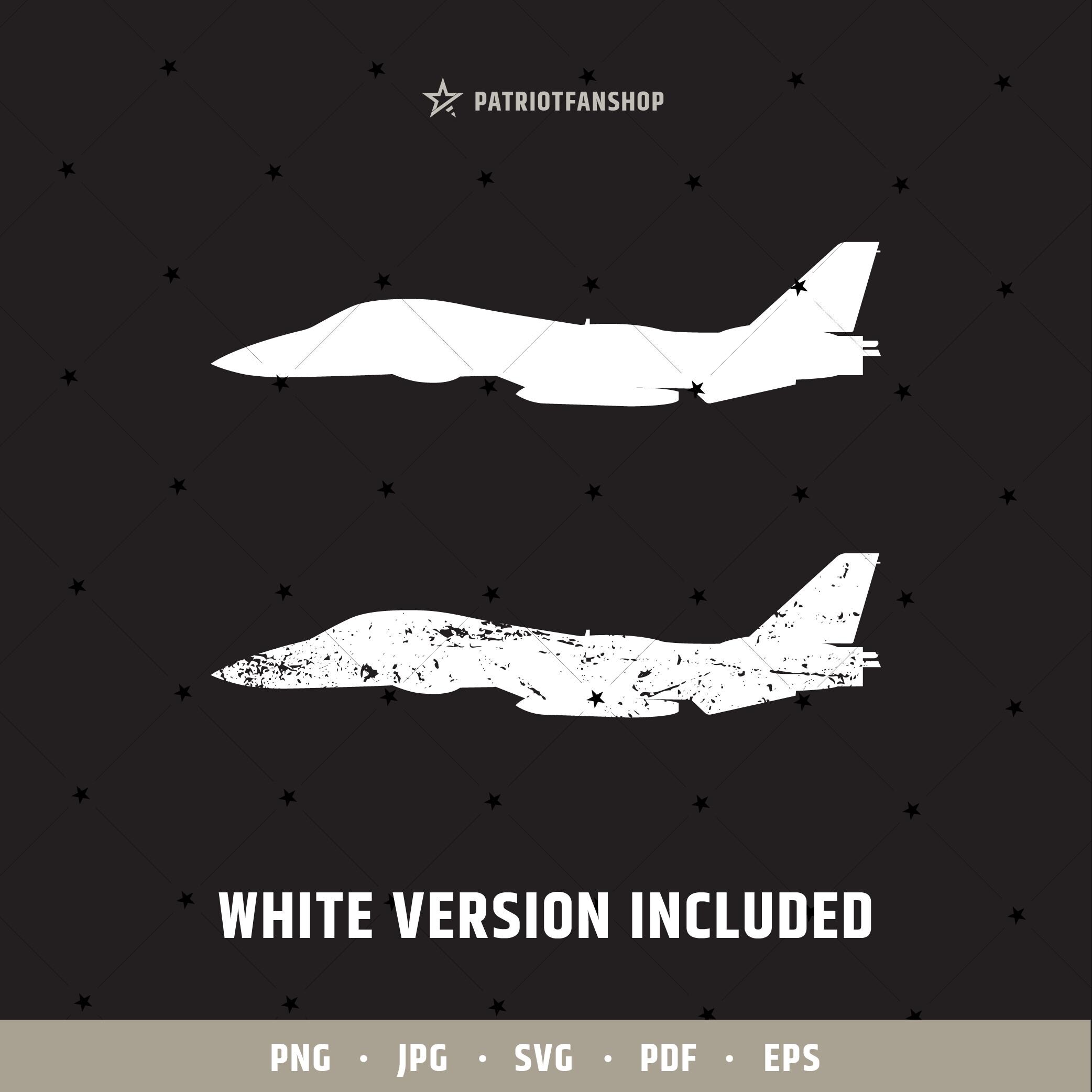 F14 Tomcat Front View Silhouette SVG, F-14 USAF Fighter Plane, F14 ...