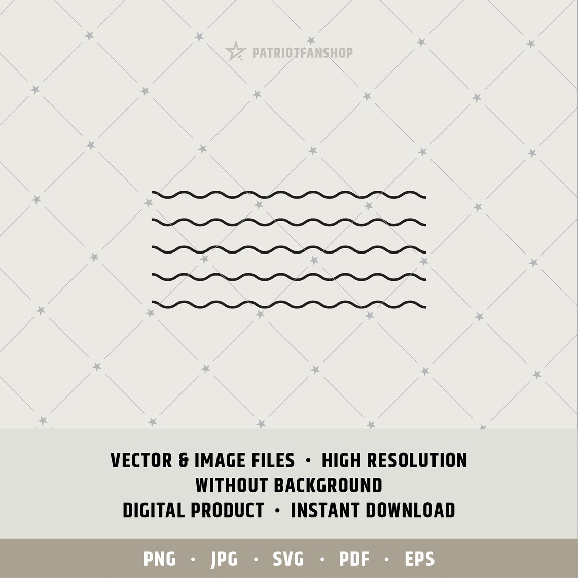Seamless Wave Pattern SVG: Wavy Line Clipart (digital Download) | 287 ...