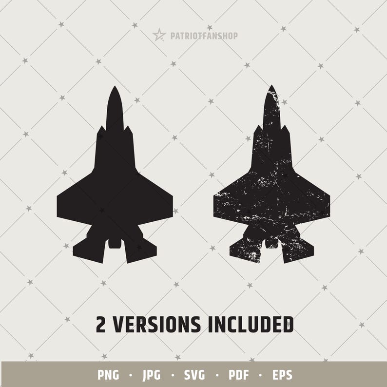 F-35 Jet Fighter SVG: Military Aircraft Silhouette (digital Files ...
