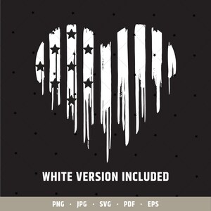 US Heart American Flag Svg, American Distressed Flag Png, 4th of July ...