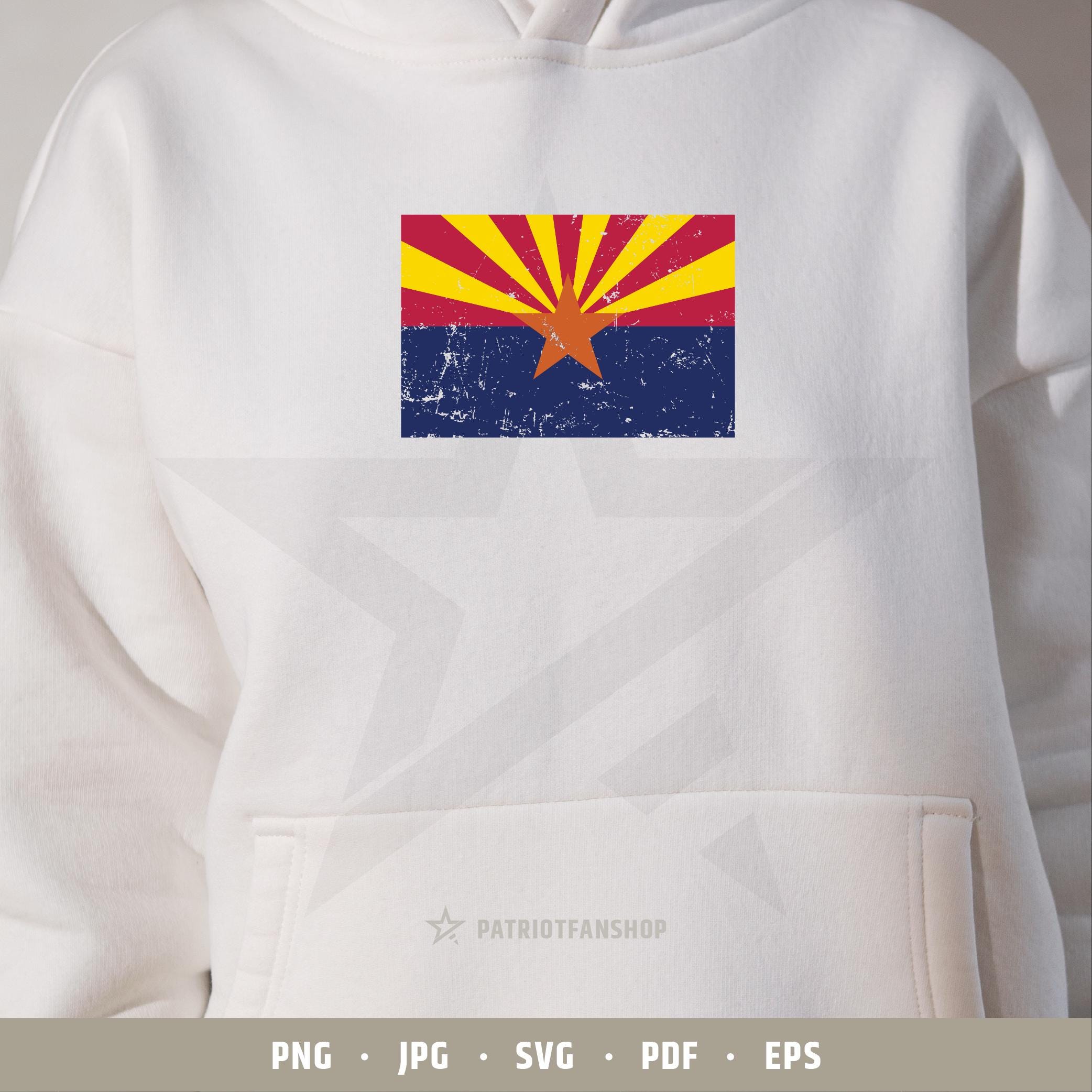 Arizona State Distressed Flag SVG PNG: Grunge Vector Cut File (digital ...