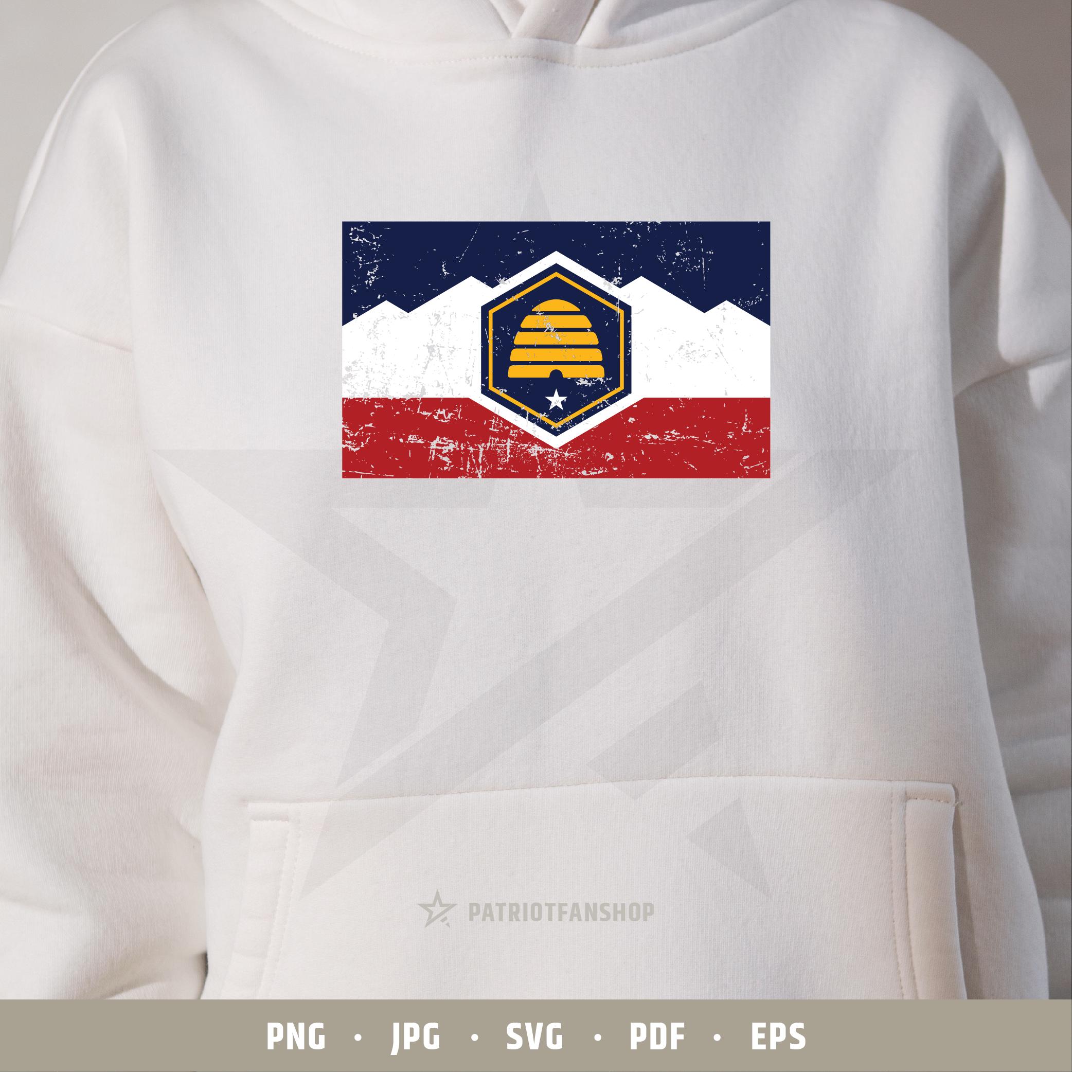 Utah State Flag Svg, Distressed Utah Png, Salt Lake City Stamp, Utah ...