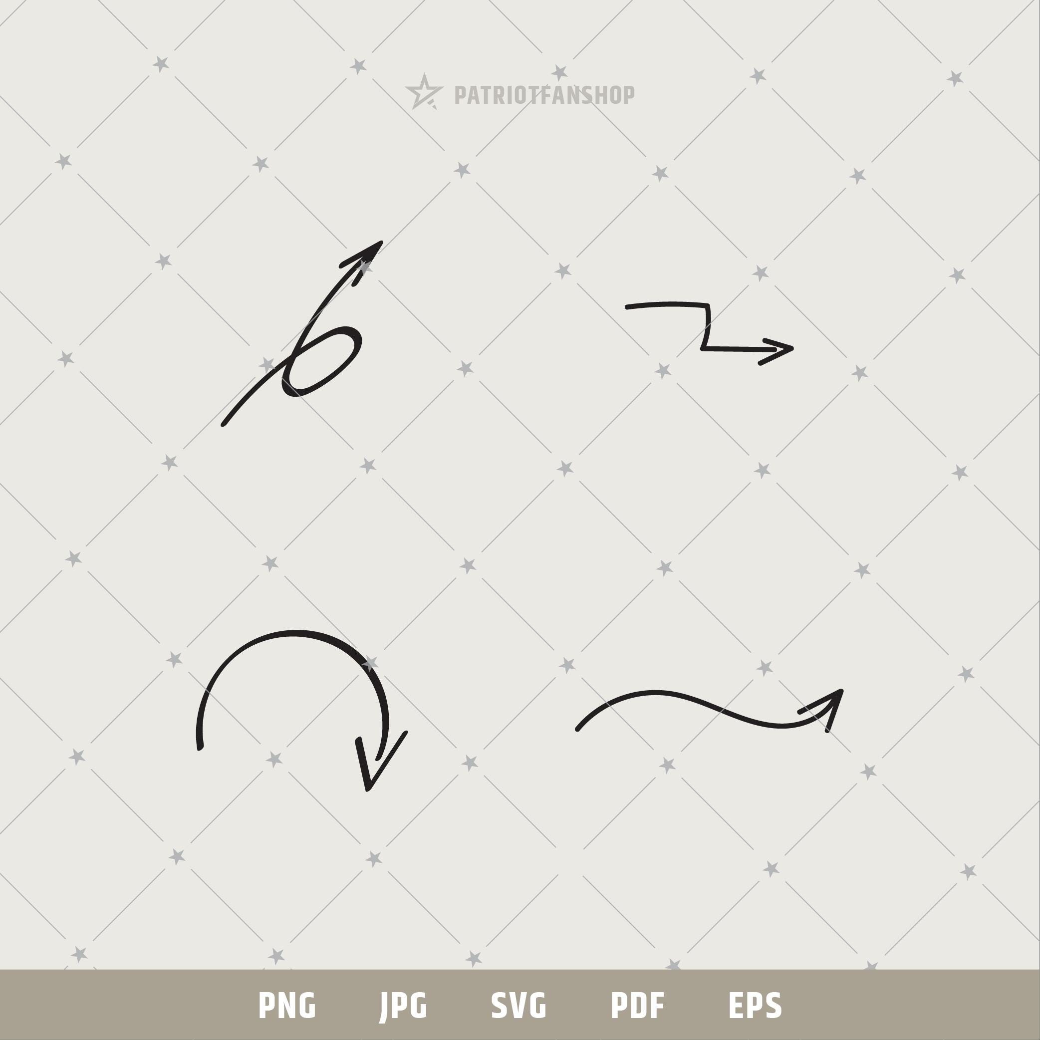 Doodle Arrows SVG Bundle: Hand-sketched Arrow Clipart (digital Download ...