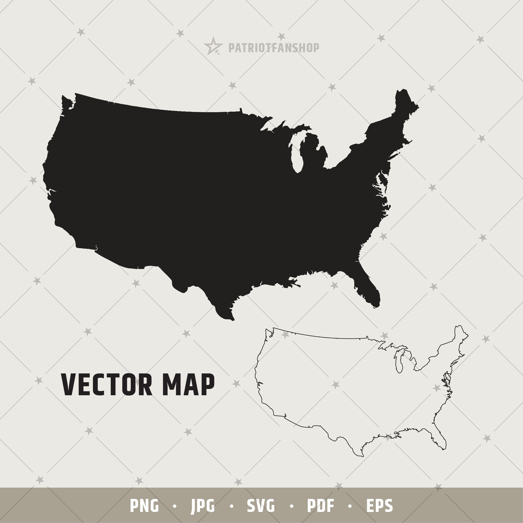 America Svg | USA Map Svg | USA Silhouette | US Tshirt Vector File ...