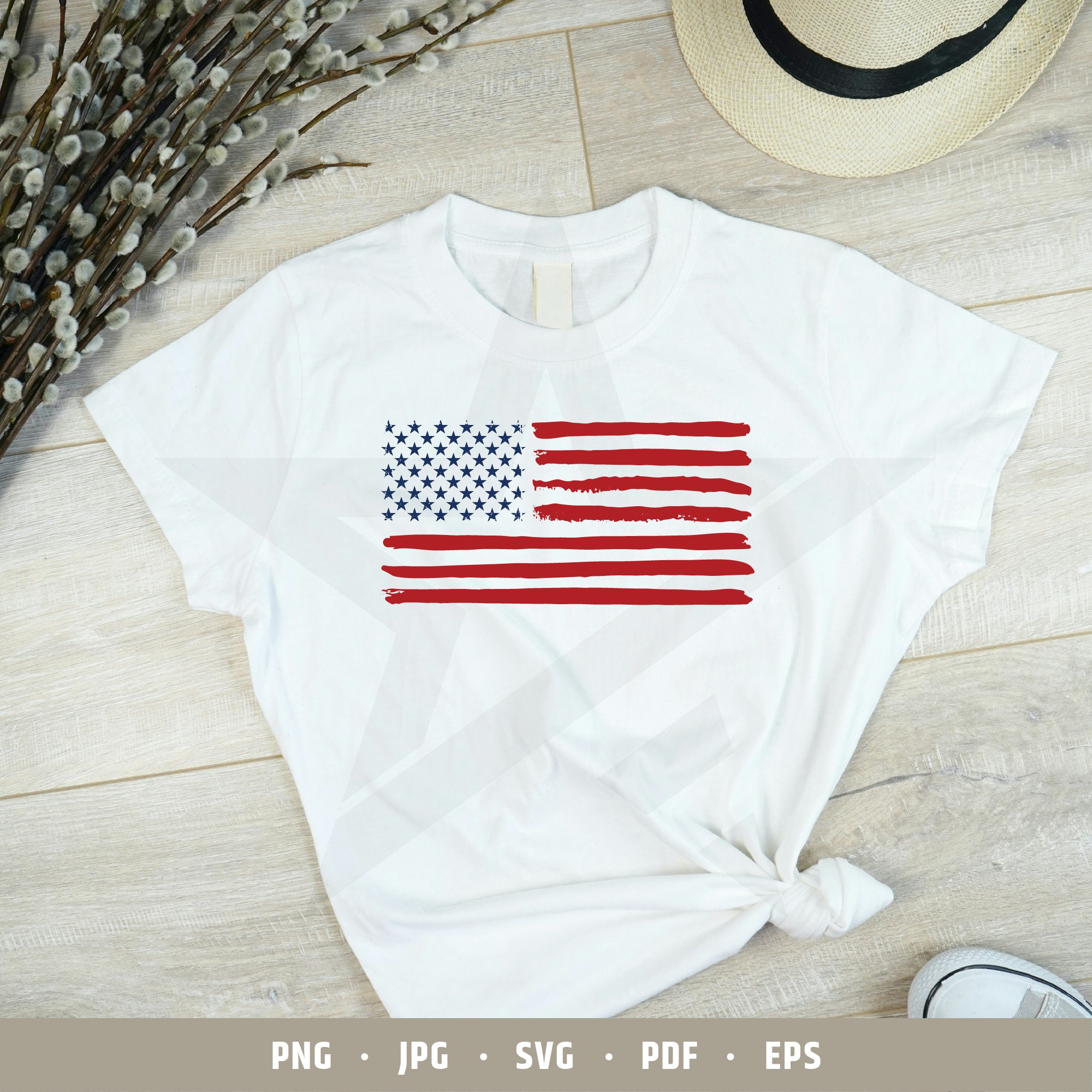 US Rough Flag Svg | American Distressed Flag Png | Sublimation Design ...