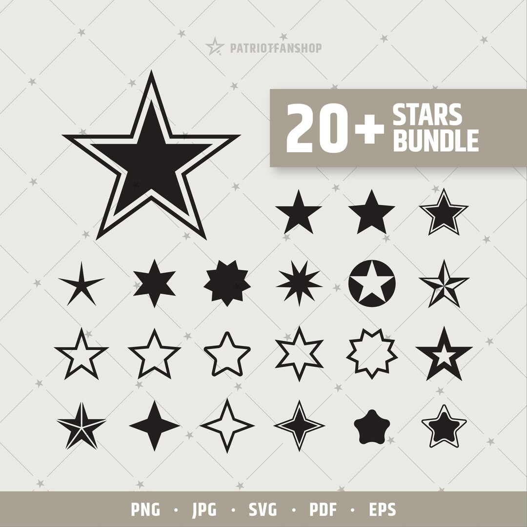 Star Svg Bundle, Stars SVG, Star Icon, Star Silhouette Svg, Sparkling ...