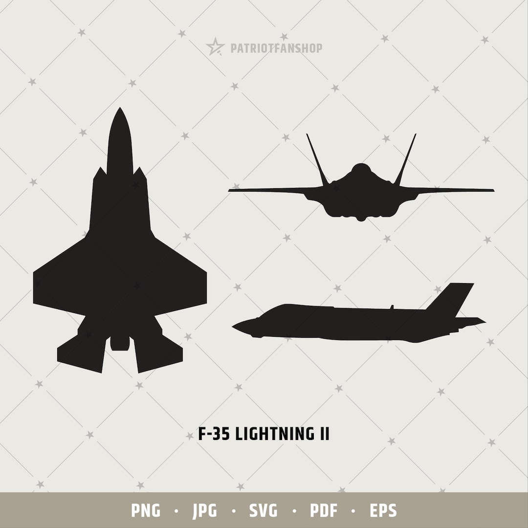 F-35 Lightning II Jet Fighter SVG Bundle: Military Aircraft Decal ...