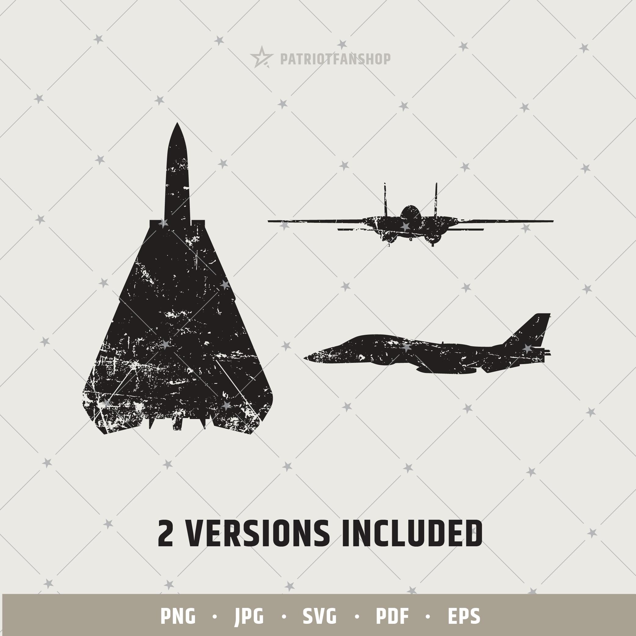F-14 Tomcat SVG Bundle: Fighter Plane Silhouette (digital Download ...