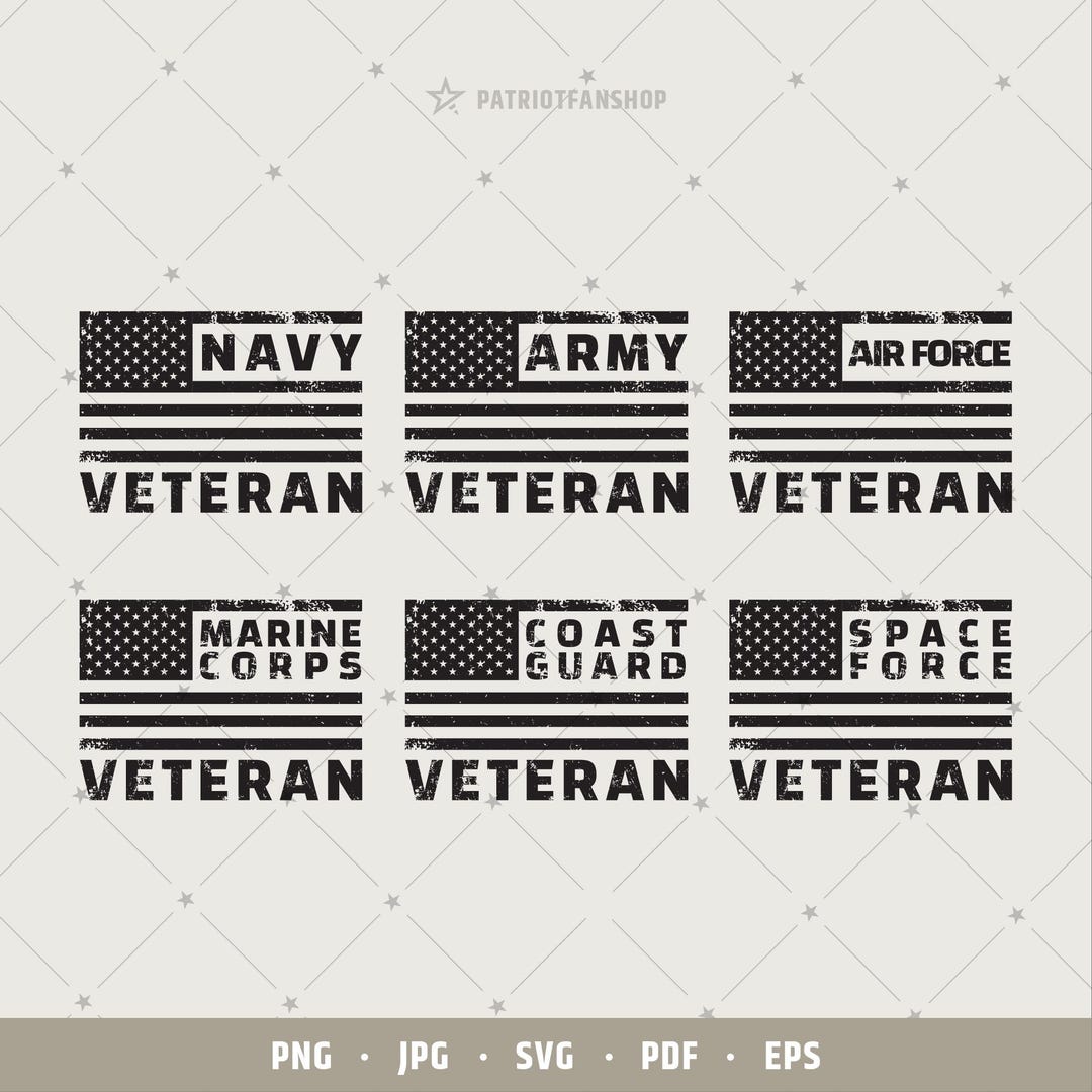 Army Veteran SVG, Navy Veteran Png, Air Force Veteran Pdf, Space Force ...