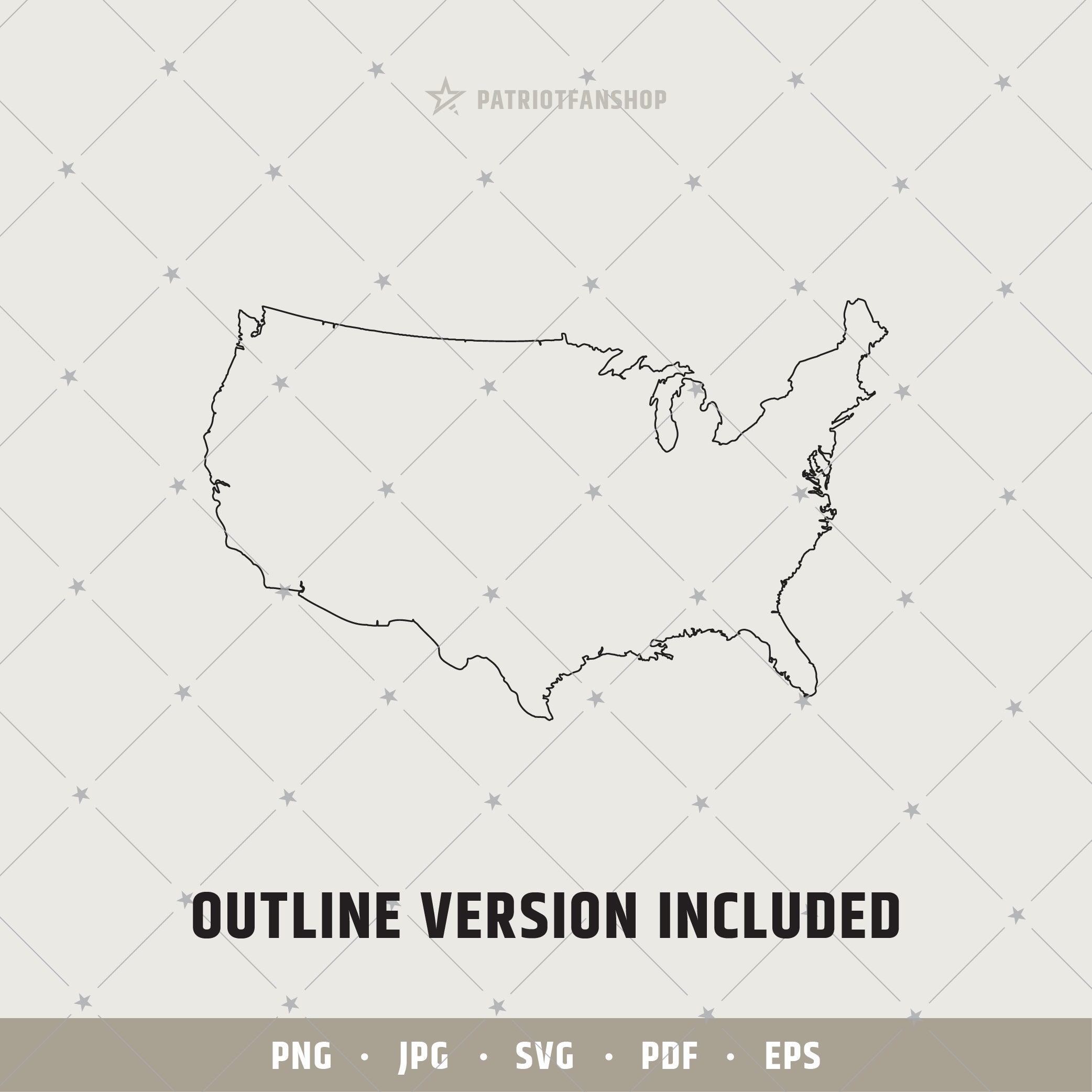 America Svg | USA Map Svg | USA Silhouette | US Tshirt Vector File ...