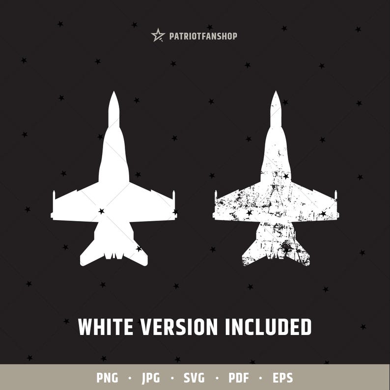 F/A-18 Jet Fighter Aircraft Silhouette SVG, Fa18 Super Hornet Military ...