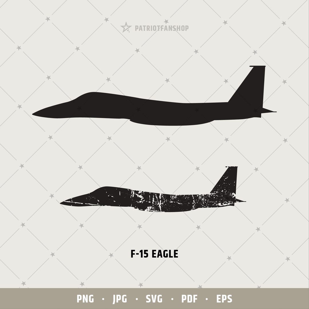 F15 Eagle Side View Svg, F-15 Jet Fighter Aircraft SVG, F-15 USAF Plane ...
