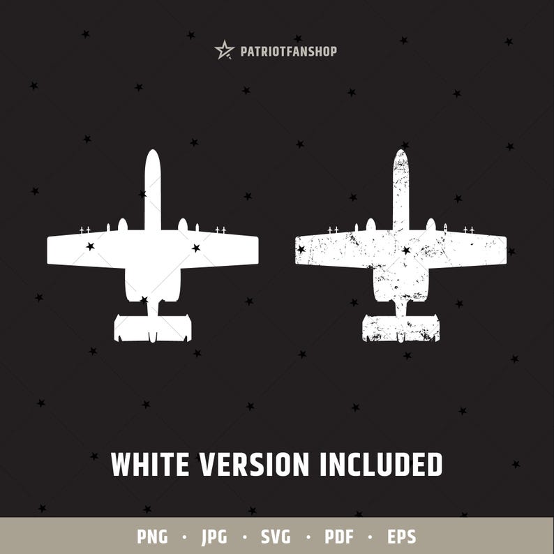A-10 Thunderbolt Warthog Silhouette SVG, A10 USAF Png, F10 Military ...