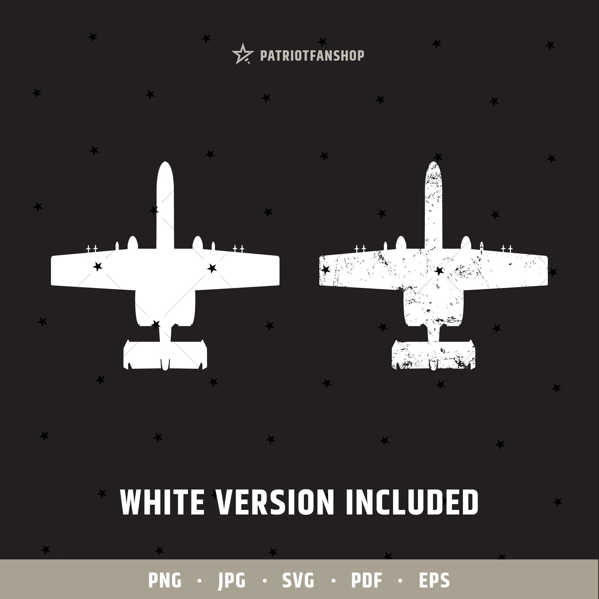 A-10 Thunderbolt Warthog Silhouette SVG, A10 USAF Png, F10 Military ...
