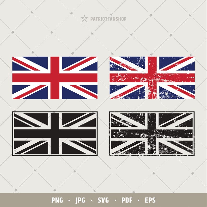 UK Distressed Flag SVG: British PNG, England Grunge Eps (digital ...